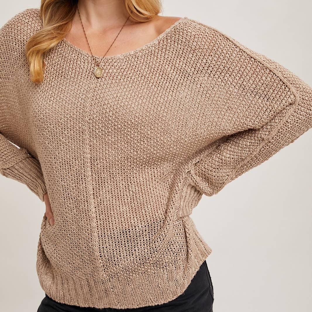 Reverse Seam Sweater – Cardinal No.2